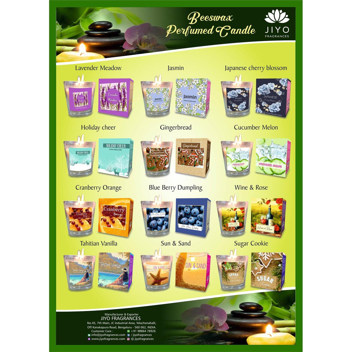 Natural Beeswax Candle - Peach Mango | Naathi Aromatherapy