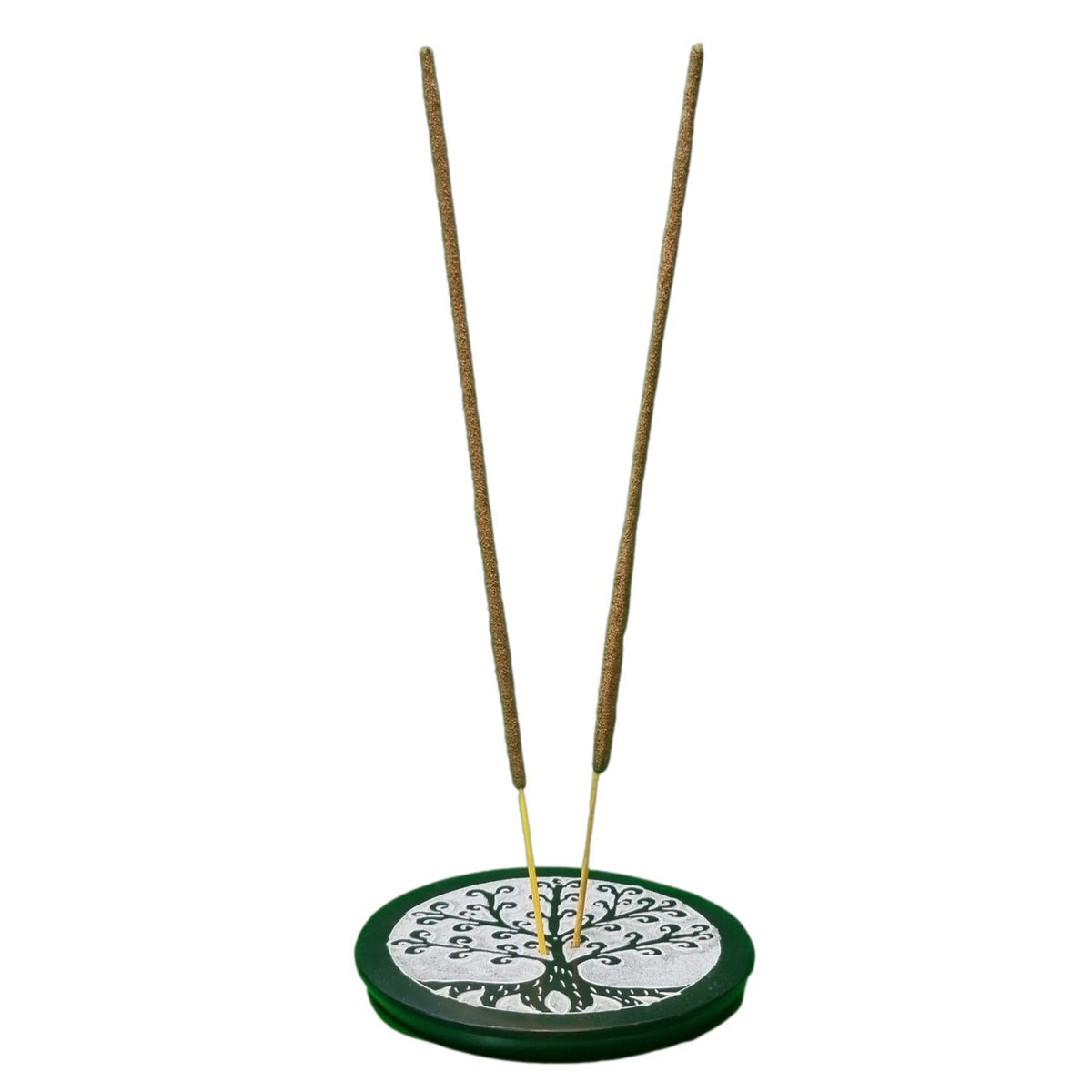 Round Soapstone Incense Holder - Tree of Life | Naathi Aromatherapy